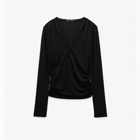 Zara | Tops | Nwt Draped Wrap Top | Poshmark